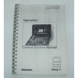 Control System Manual for Deckel Dialog 11